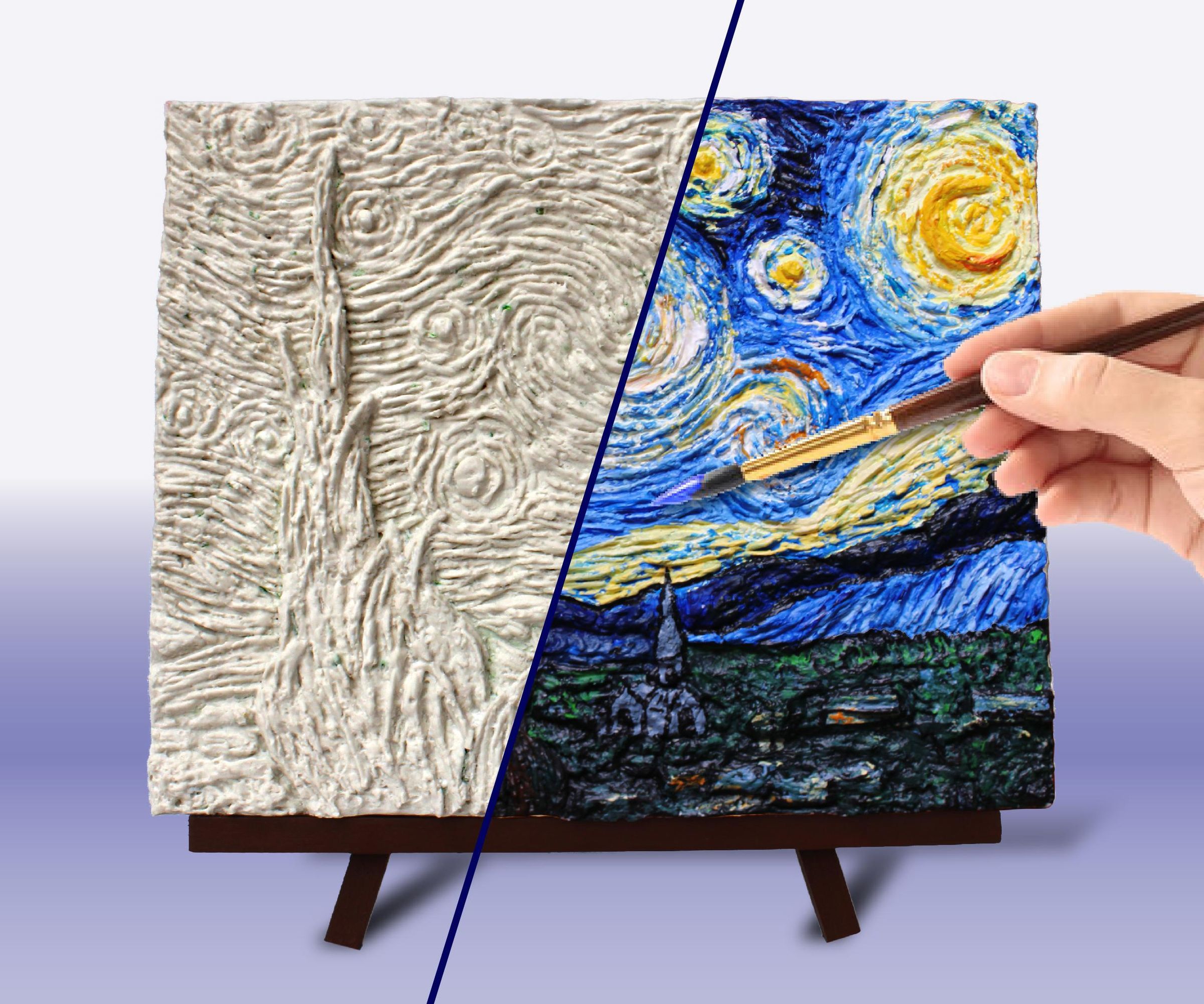DIY Relief Painting - Starry Night : 25 Steps (with Pictures ...