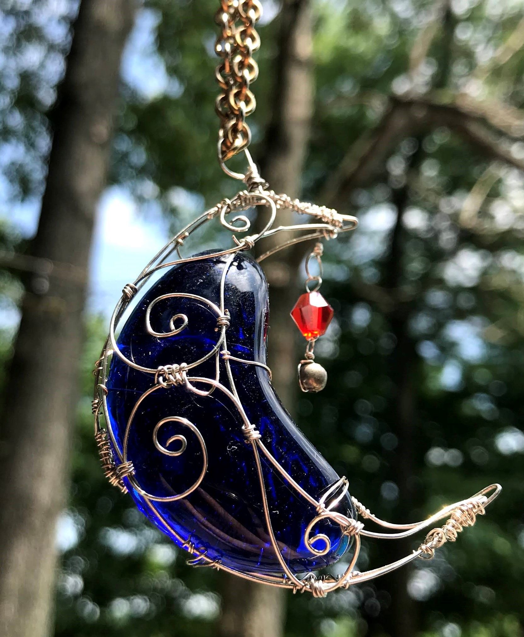 How to Design (and Finish!) a Wire Wrapped Moon Pendant : 8 Steps (with ...