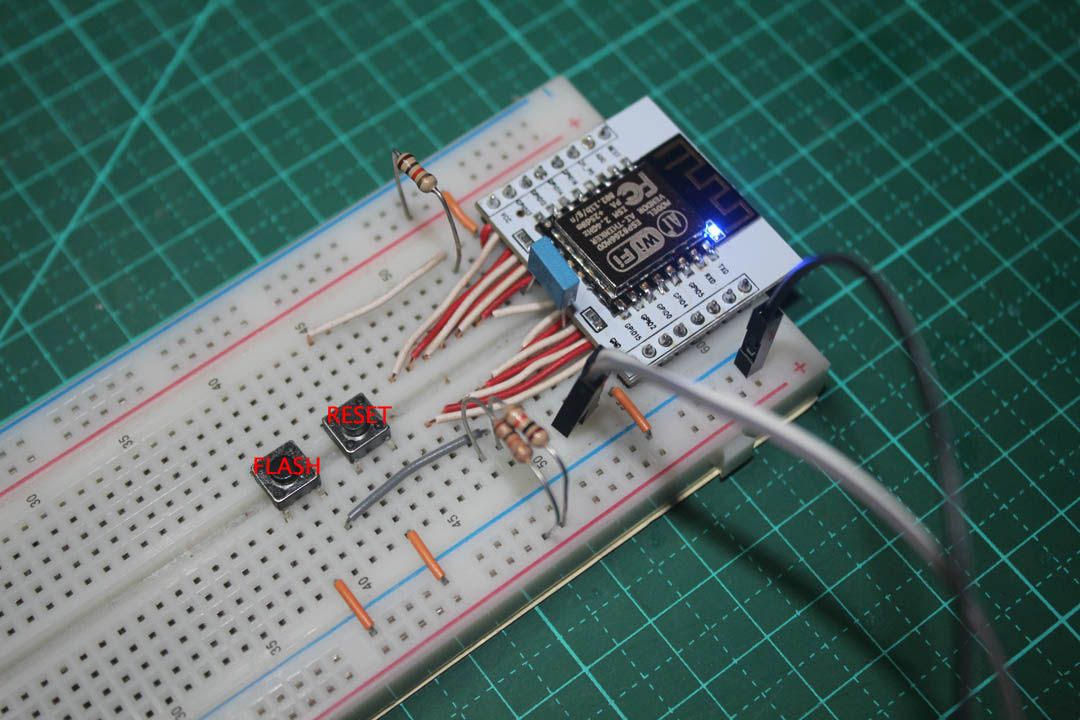 ESP-12F: ESP8266 Module - Minimal Breadboard for Flashing : 11 Steps ...