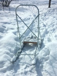 DIY - Homemade Dog Sled / Kick Sled / Snowmobile Sled : 14 Steps (with ...