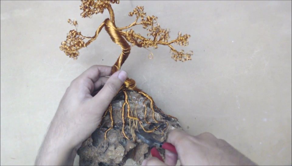 Art & Collectibles Sculpture Art Objects wire gemstone tree grabbing a ...