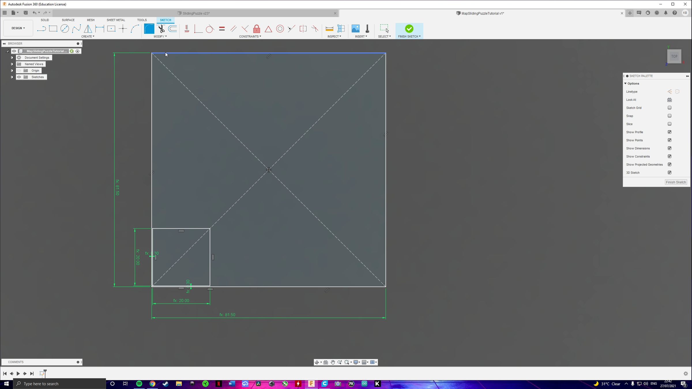 Map Sliding Puzzle 3D Printed - Fusion 360 : 28 Steps (with Pictures ...