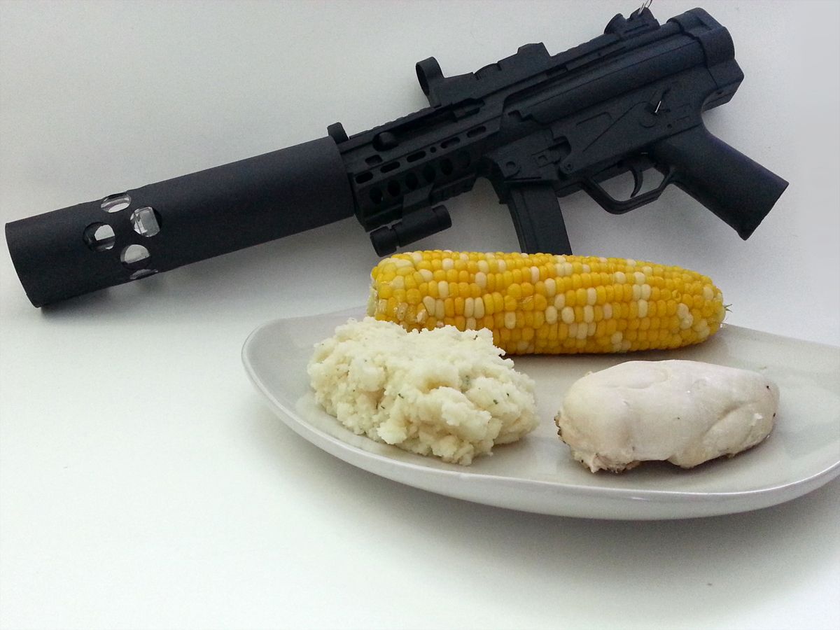 Art & Collectibles Hand-Painted 3D Printed Machine Gun Corn on the Cob ...