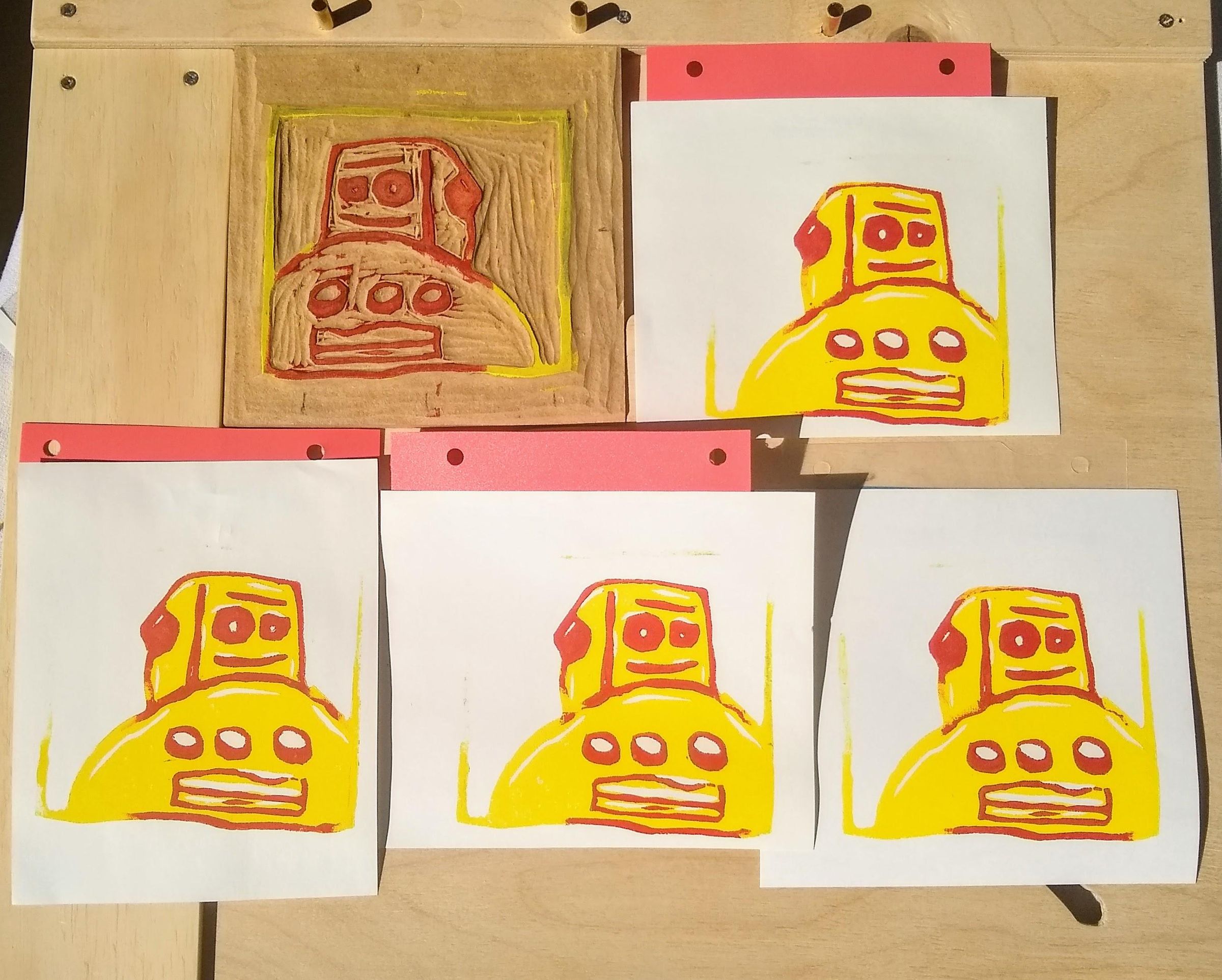 Woodcut & Linocut Printmaking Registration Jig : 10 Steps (with ...