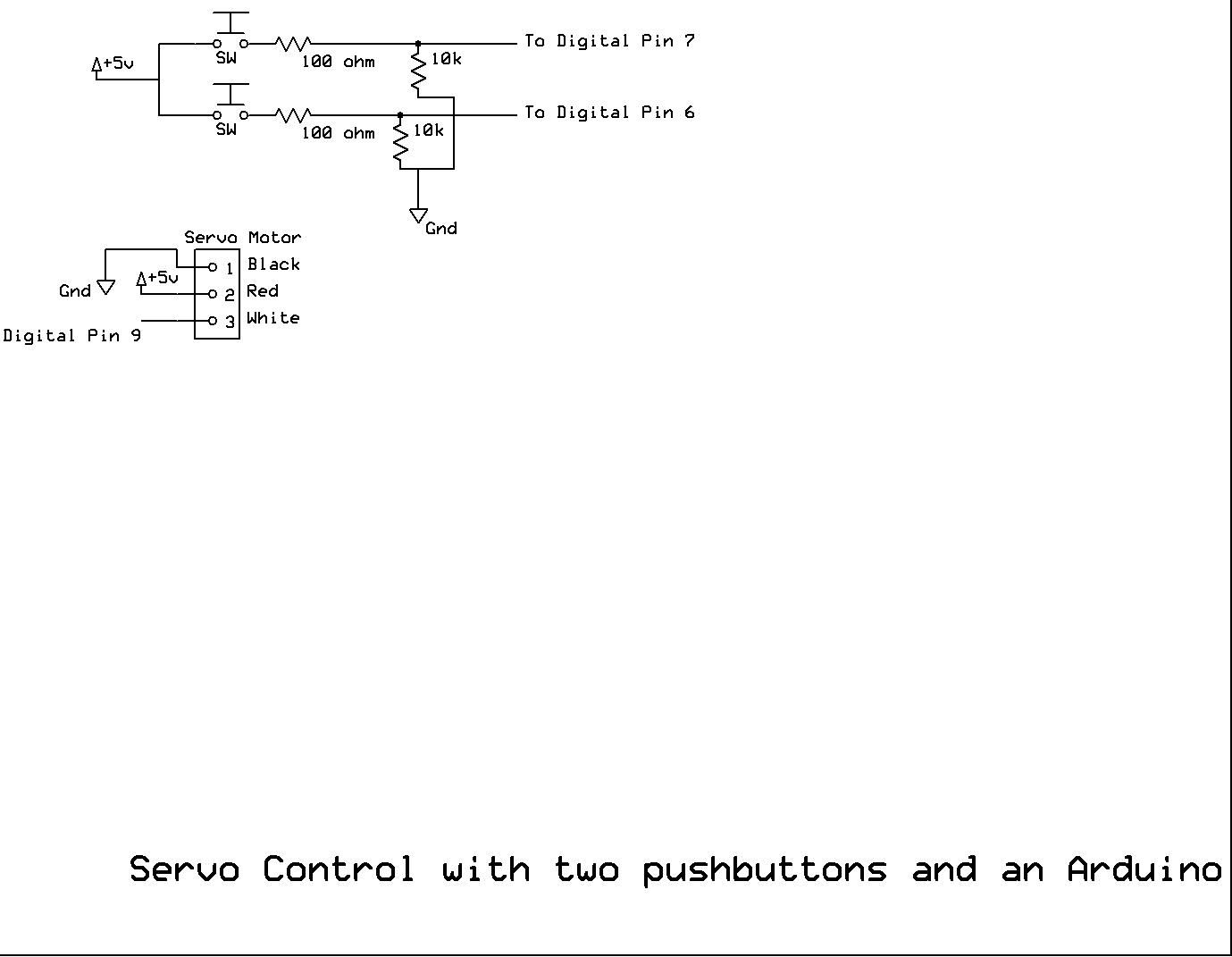 Controlling an RC Servo Motor With an Arduino and Two Momentary ...