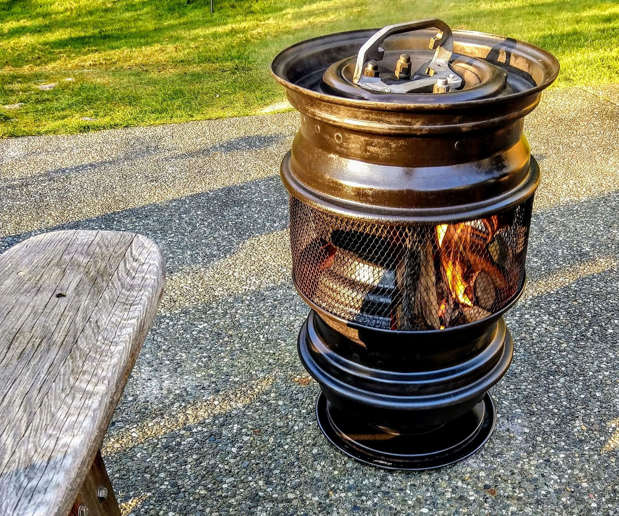 Upcycle Old Steel Wheels Into a Fire Pit : 7 Steps (with Pictures ...