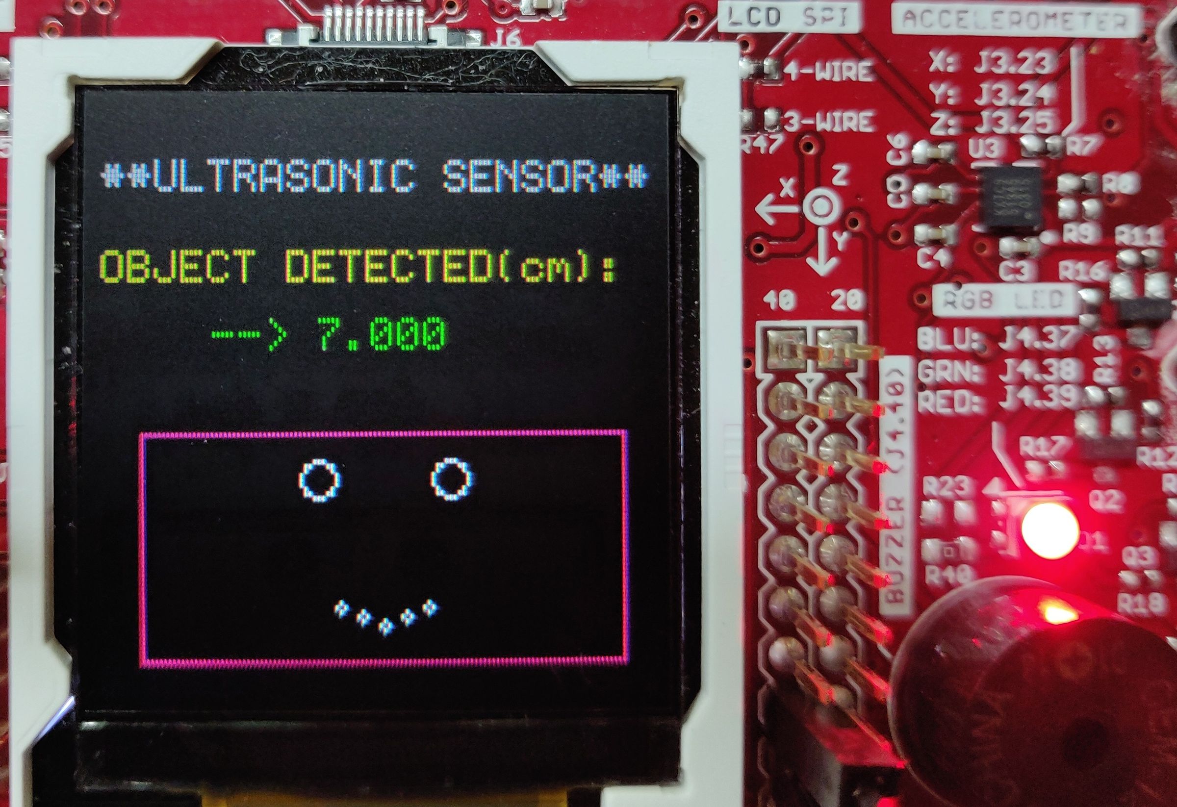 Reading Ultrasonic Sensor (HC-SR04) Data on a 128×128 LCD and ...