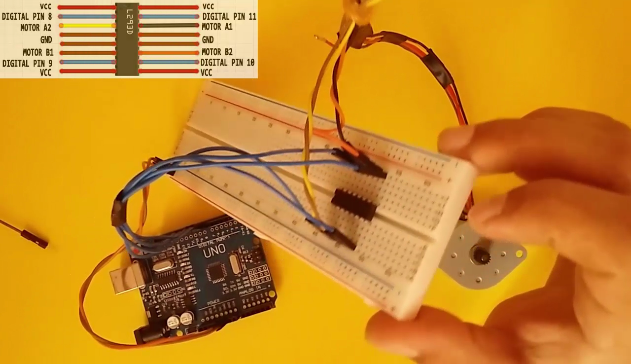 Arduino : How to Control a Stepper Motor With L293D Motor Driver : 5 ...