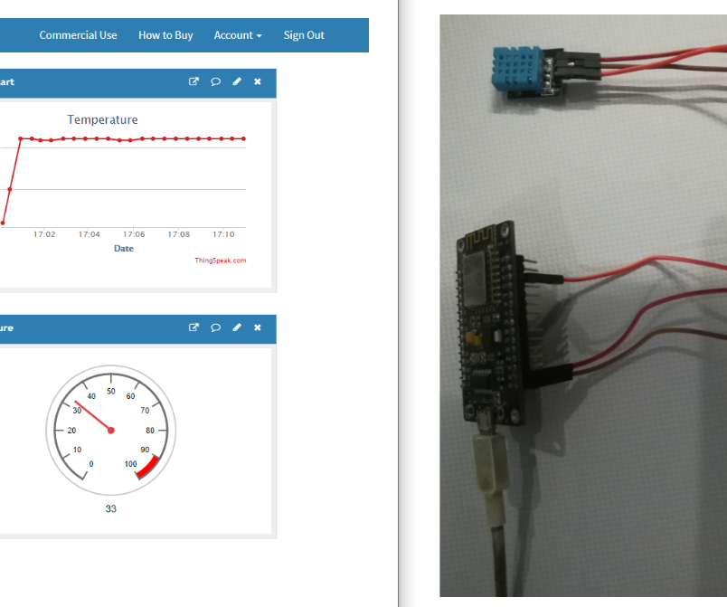 Nodemcu Is Sending Temperature And Humidity Data To Thingspeak 7