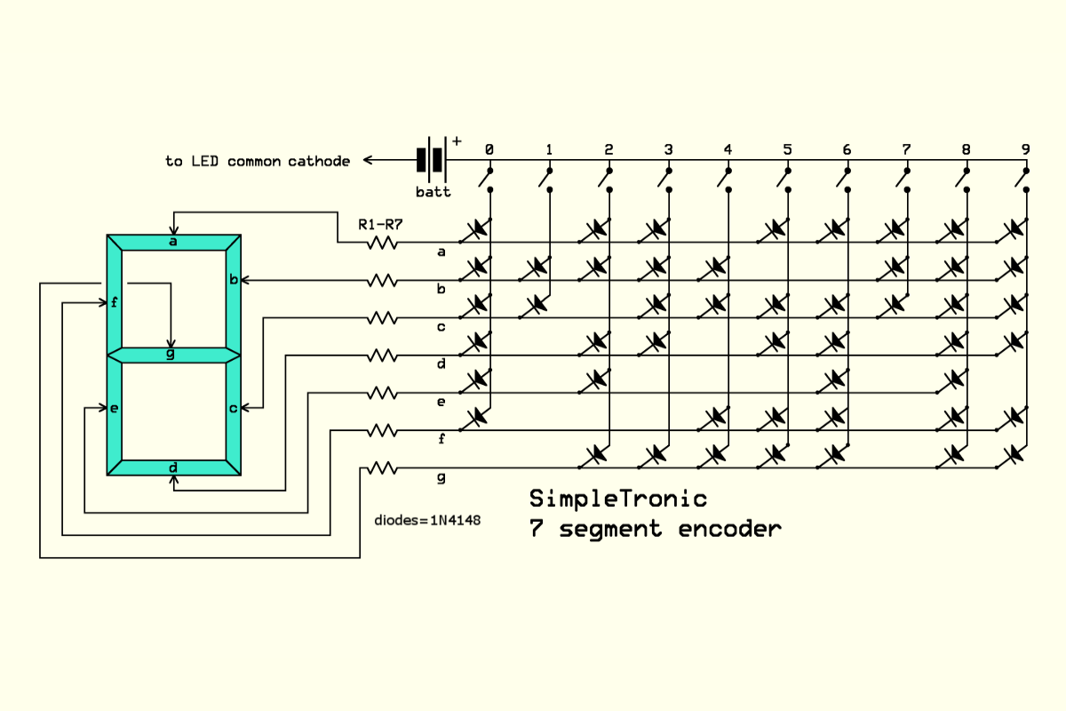 7 Segment Display Encoder (with Diodes) : 5 Steps - Instructables