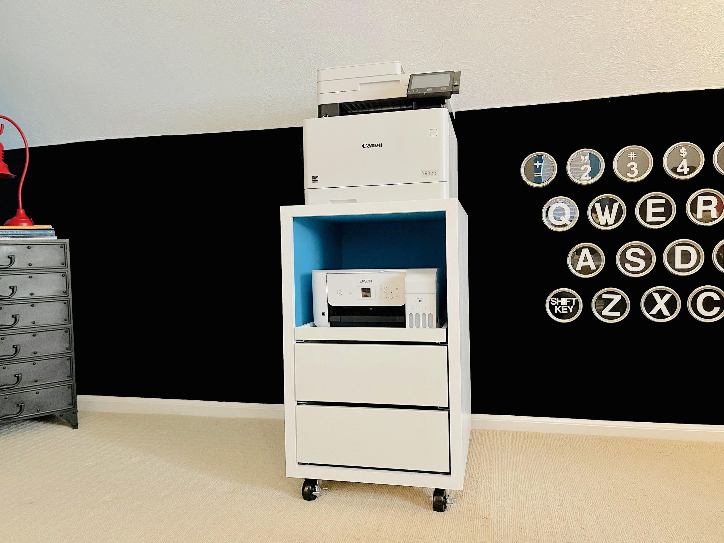 Rolling Printer Cart for TWO Printers + Storage : 6 Steps (with ...