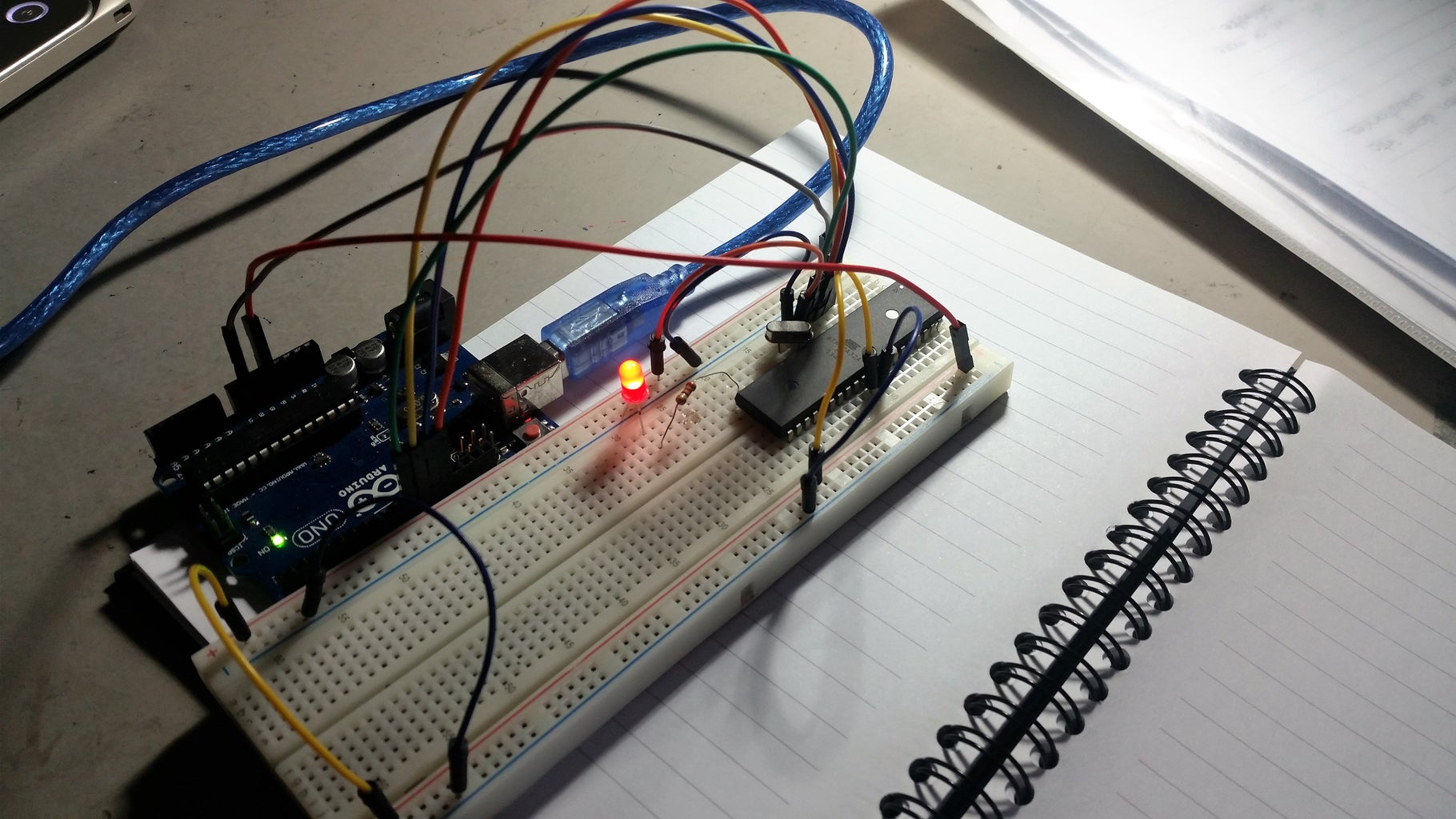 Burning Arduino Bootloader To Atmega 32a Pu Using Arduino As Isp 5 Steps Instructables