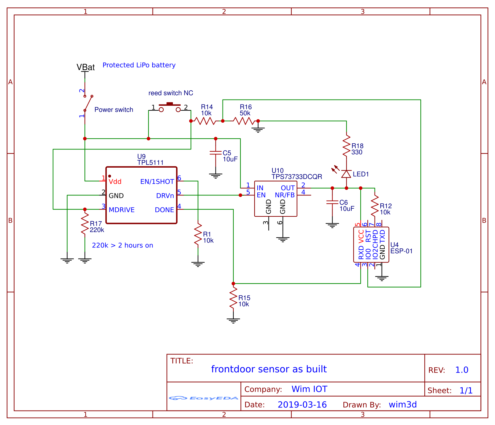 Battery Powered Door Sensor With Home Automation Integration, WiFi and ...