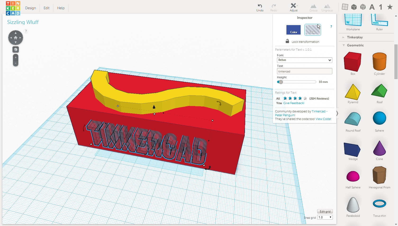 Tinkercad: Easy to Create Curve Text : 6 Steps (with Pictures ...