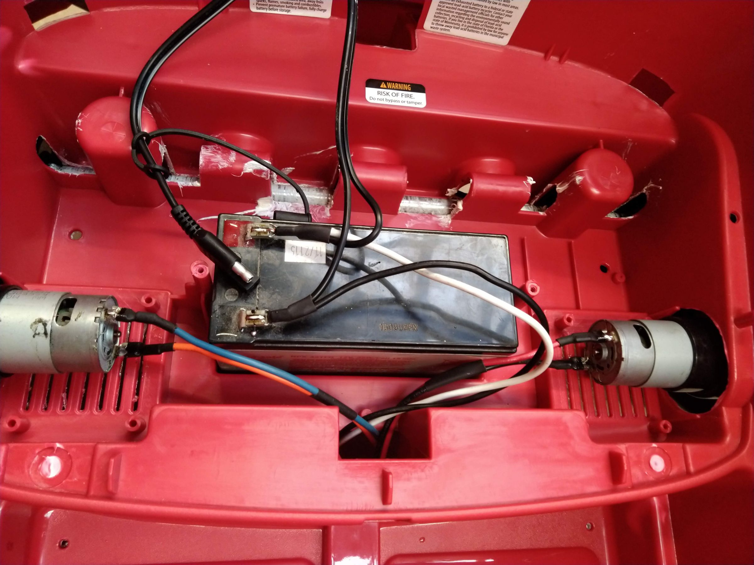 Converting 6v Power Wheels to 12v With Dual Gearboxes : 5 Steps ...