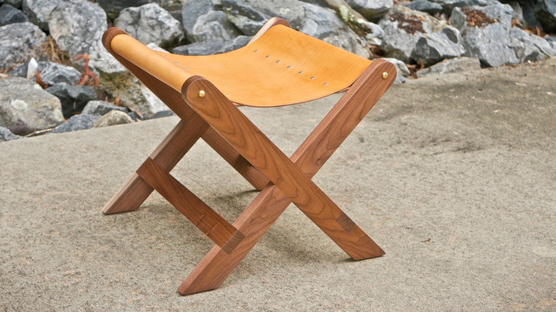 Modern Walnut and Leather Stool | How to Build - Woodworking : 14 Steps ...