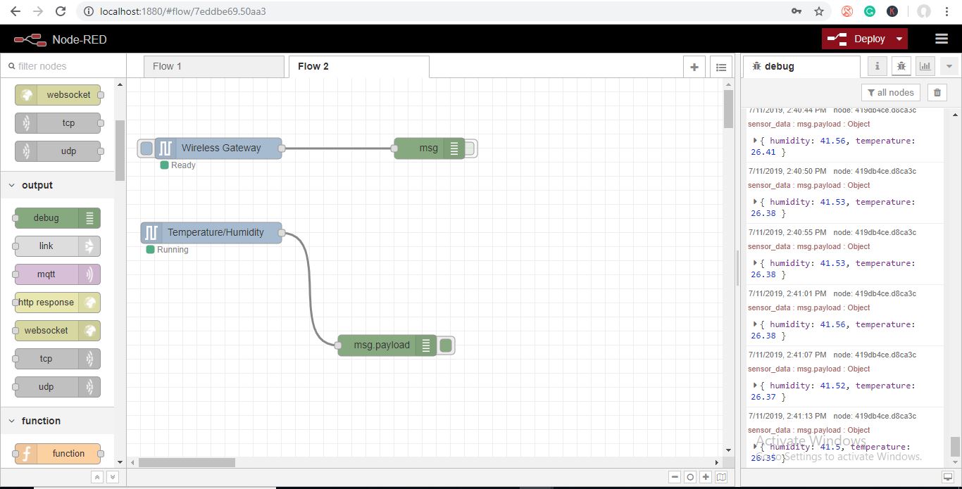 Node-RED With IoT Long Range Vibration and Temperature Sensor : 34 ...