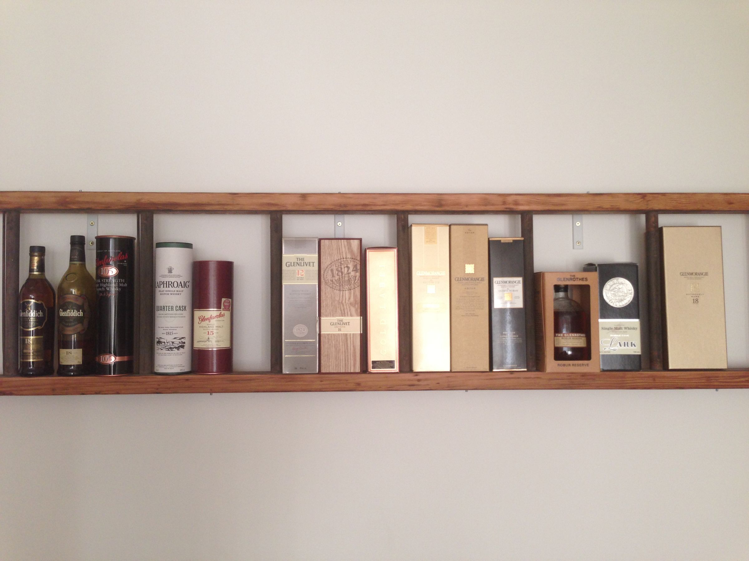 Wall-mounted Horizontal Ladder Shelf : 11 Steps (with Pictures ...