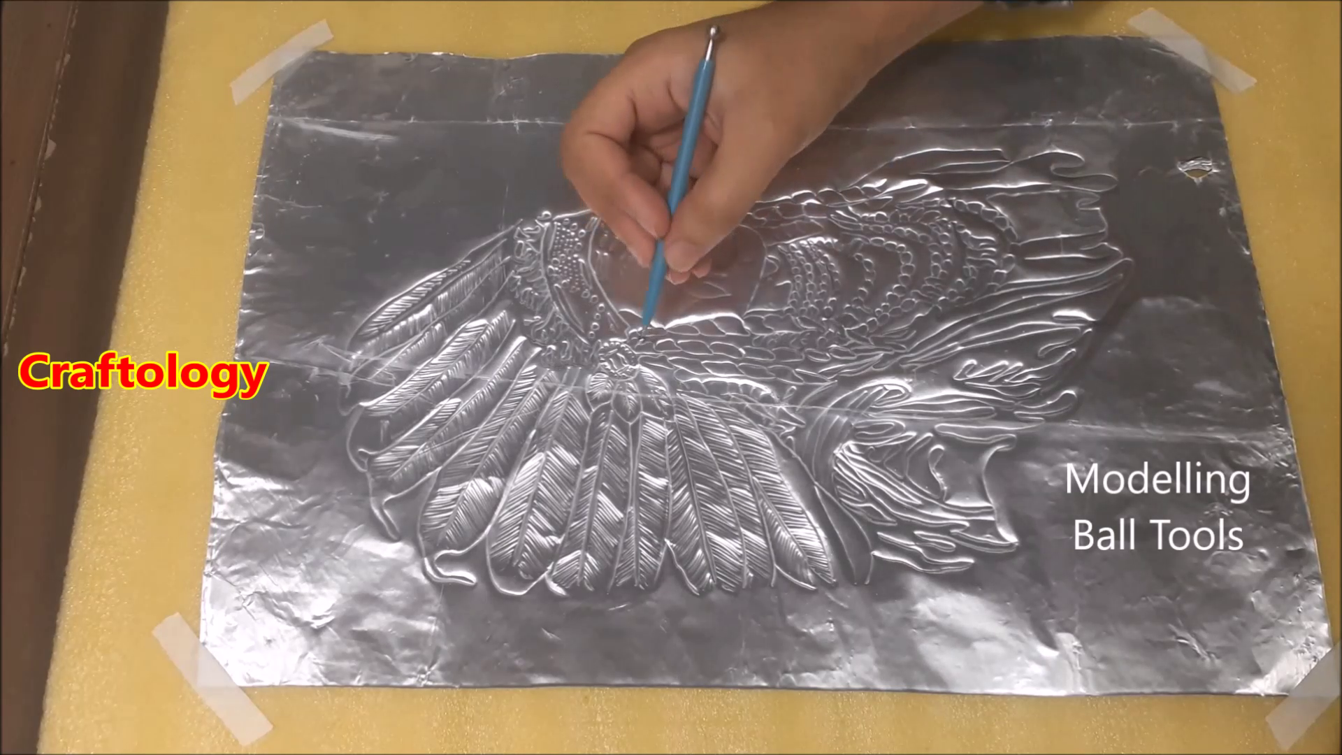 How to Make Red Indian Embossed Painting / Metal Art : 4 Steps (with ...