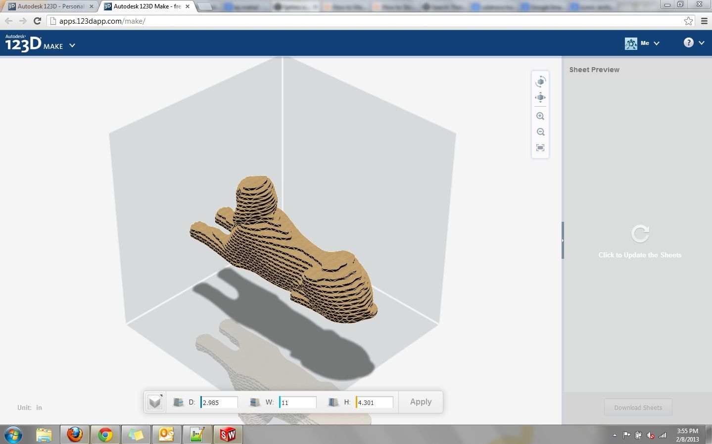 Cardboard Sphinx of Hatshepsut - 123D Make [hand-cut] : 11 Steps (with ...