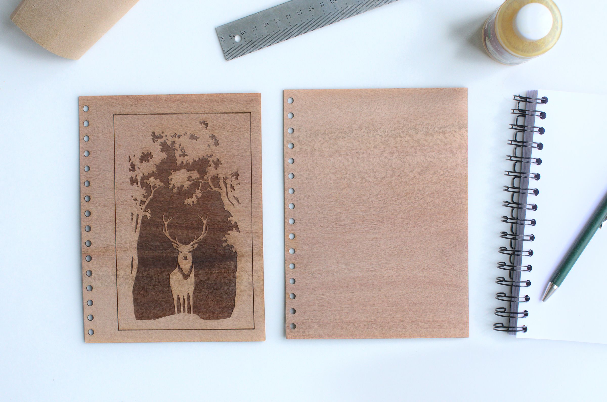 Wooden Notebook With Engraved Cover : 5 Steps (with Pictures ...