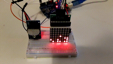 Arduino Binary Clock Using LED Matrix : 6 Steps - Instructables