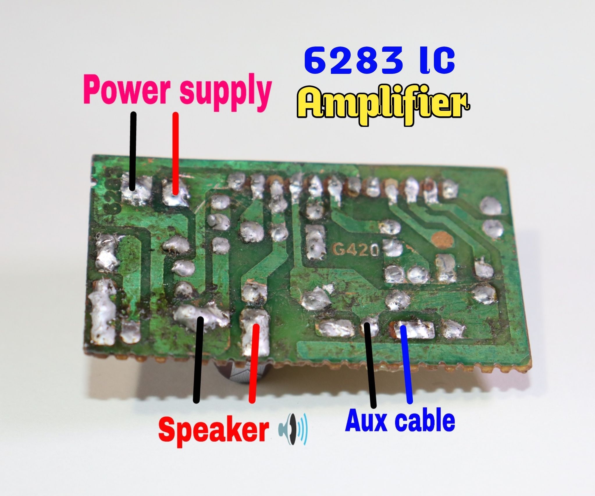 Audio amplifier ic 6283 circuit diagram