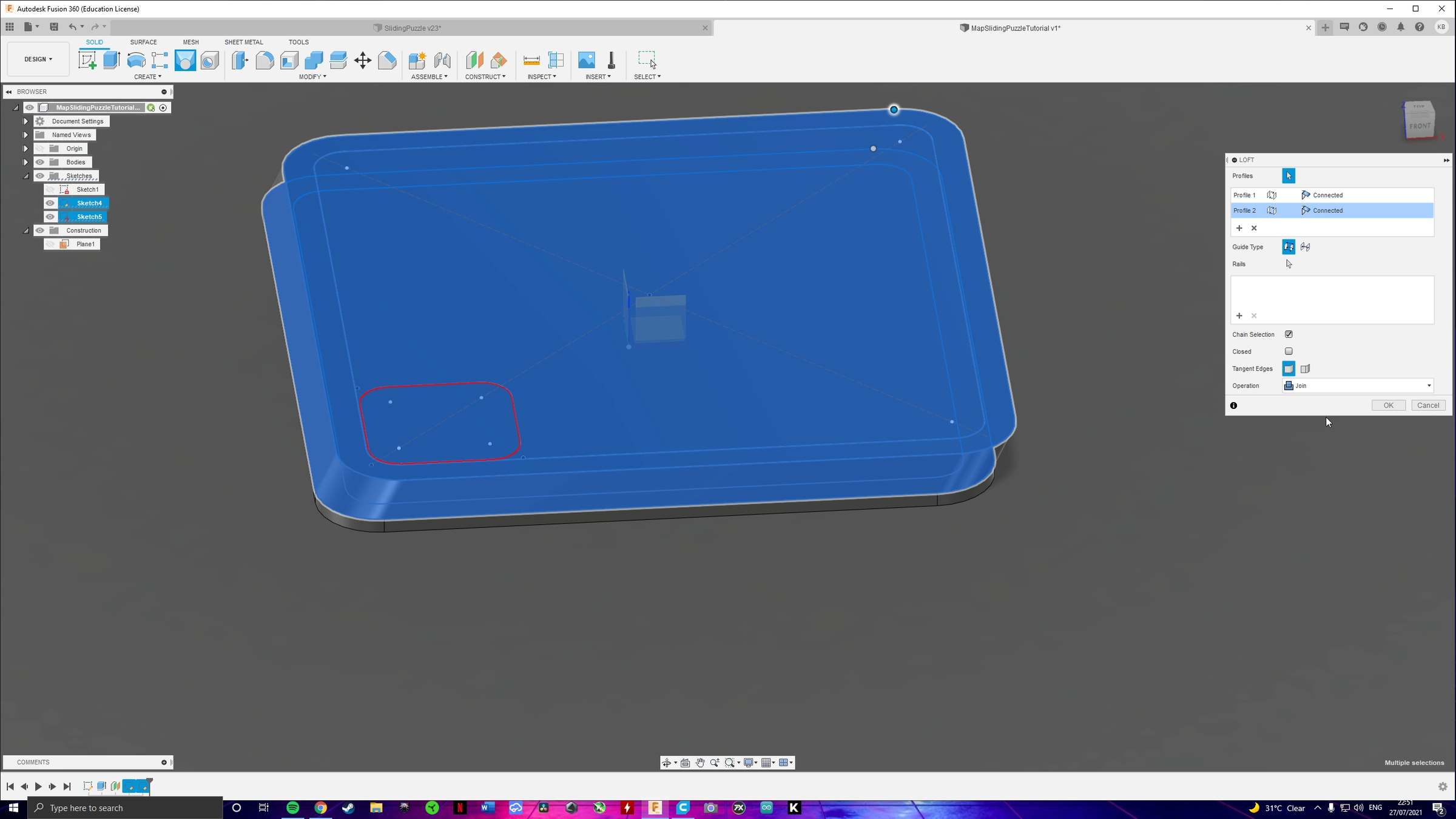 Map Sliding Puzzle 3D Printed - Fusion 360 : 28 Steps (with Pictures ...