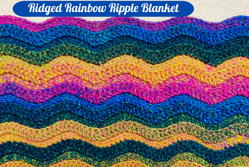 Crochet Ridged Rainbow Ripple Blanket : 5 Steps (with Pictures ...