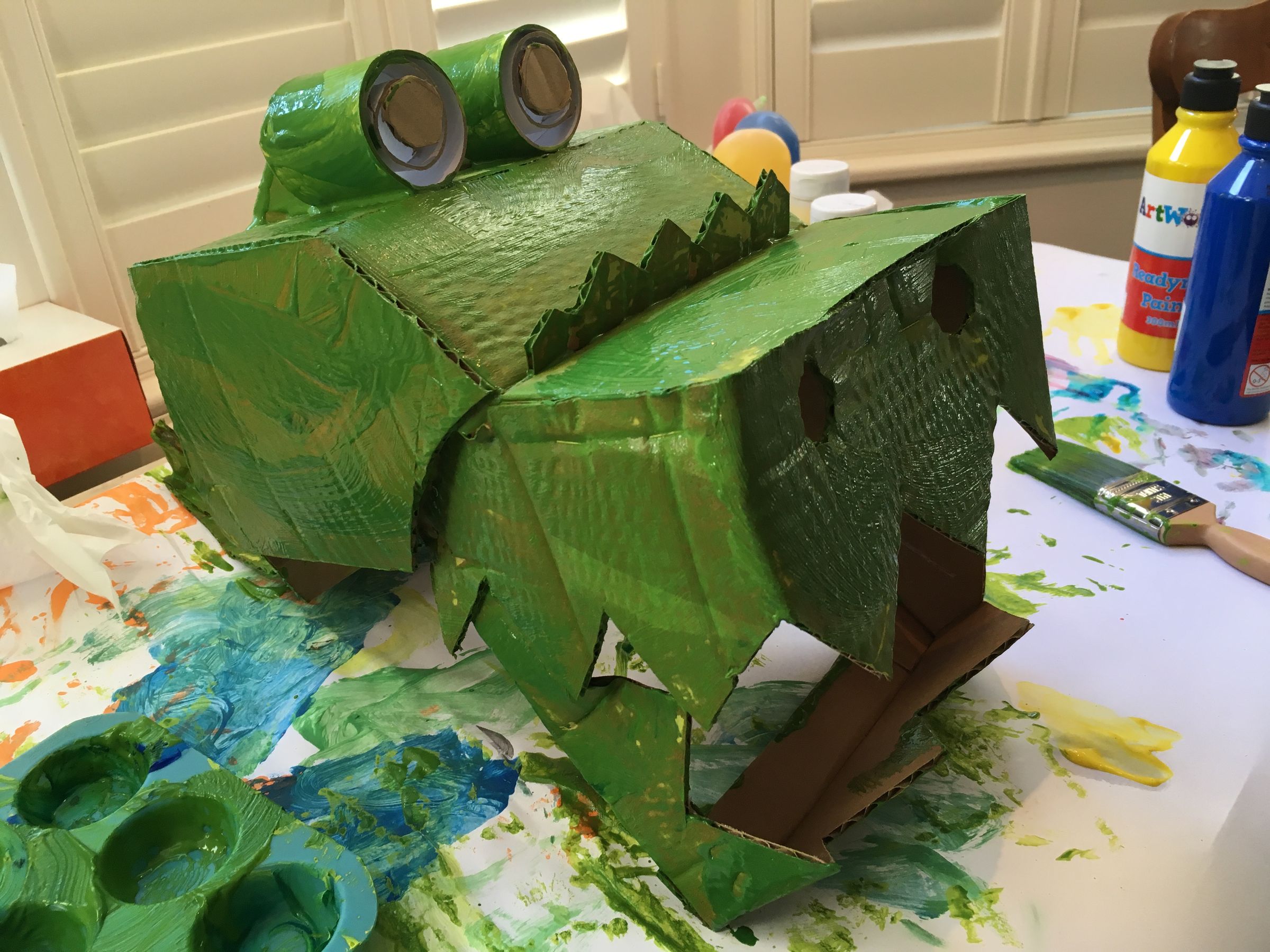 Easy-to-Make Cardboard T-Rex Mask (Stapler & Glue Modelling Tips) : 16 ...