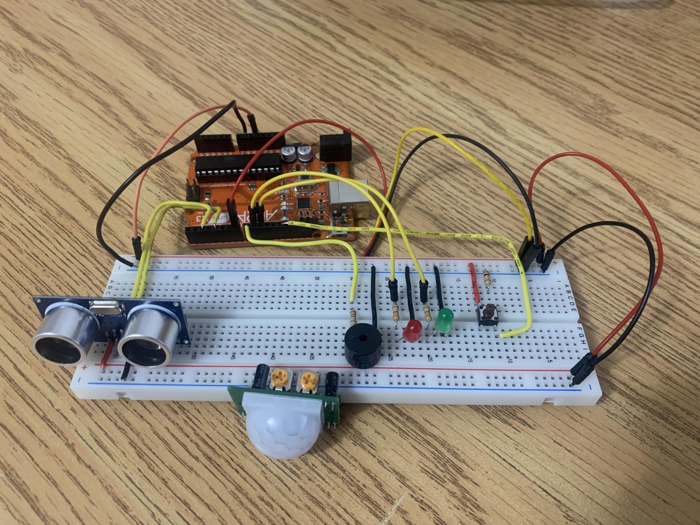 Arduino Security System W Pir And Distance Sensor 13 Steps Instructables