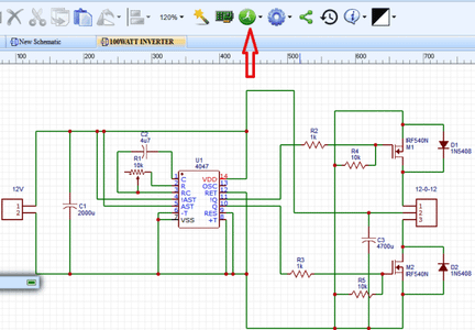 How to Build 100 Watt 12v DC to 220v AC Inverter Circuit Using EasyEDA ...