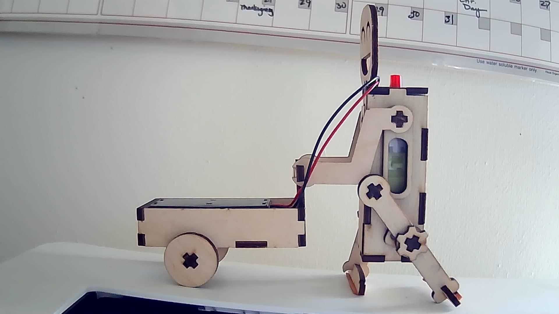 Laser Cut Cart-Pushing Robot : 7 Steps (with Pictures) - Instructables