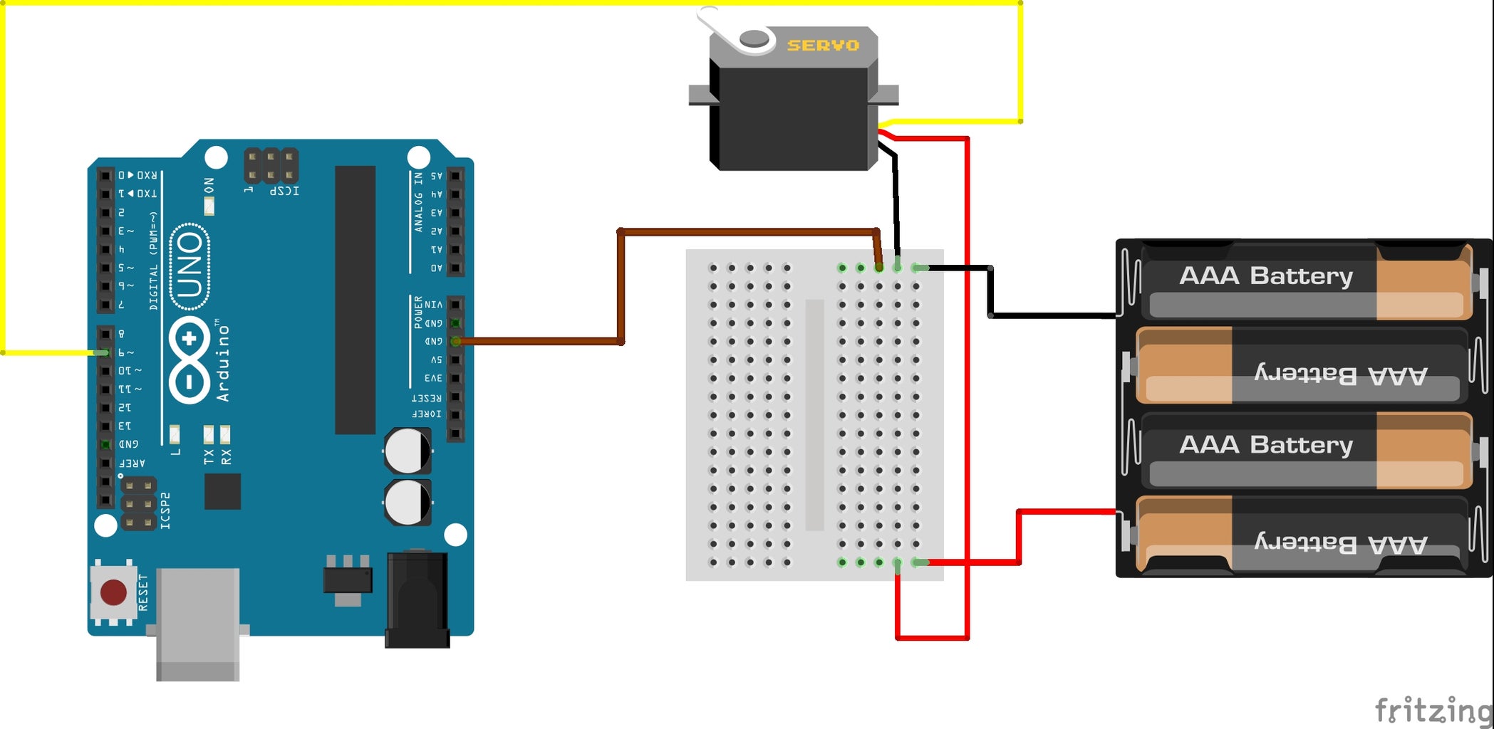 Arduino How To Use A Servo Motor With An External Power 5 Steps