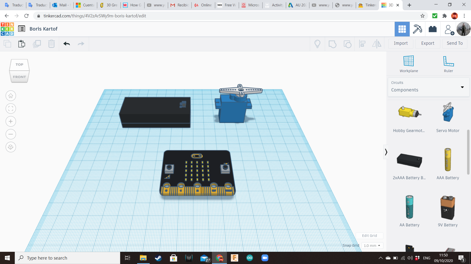 Tinkercad + Micro:bit Robotics for School: "I Love Kartof" Robot! : 17 ...
