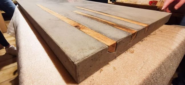 Concrete Table With Wooden Inlays : 4 Steps (with Pictures) - Instructables
