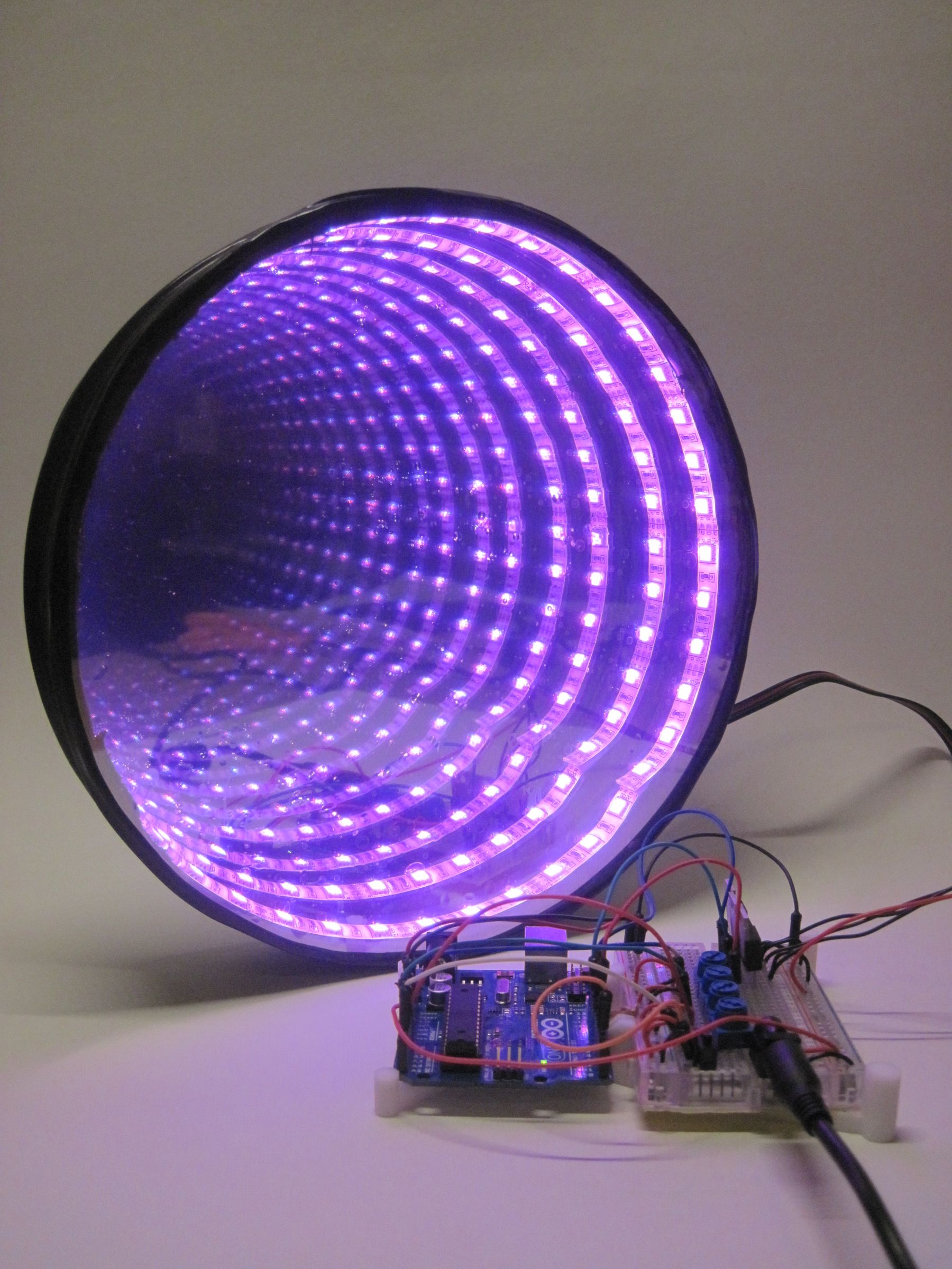Arduino-controlled RGB LED Infinity Mirror : 13 Steps (with Pictures ...