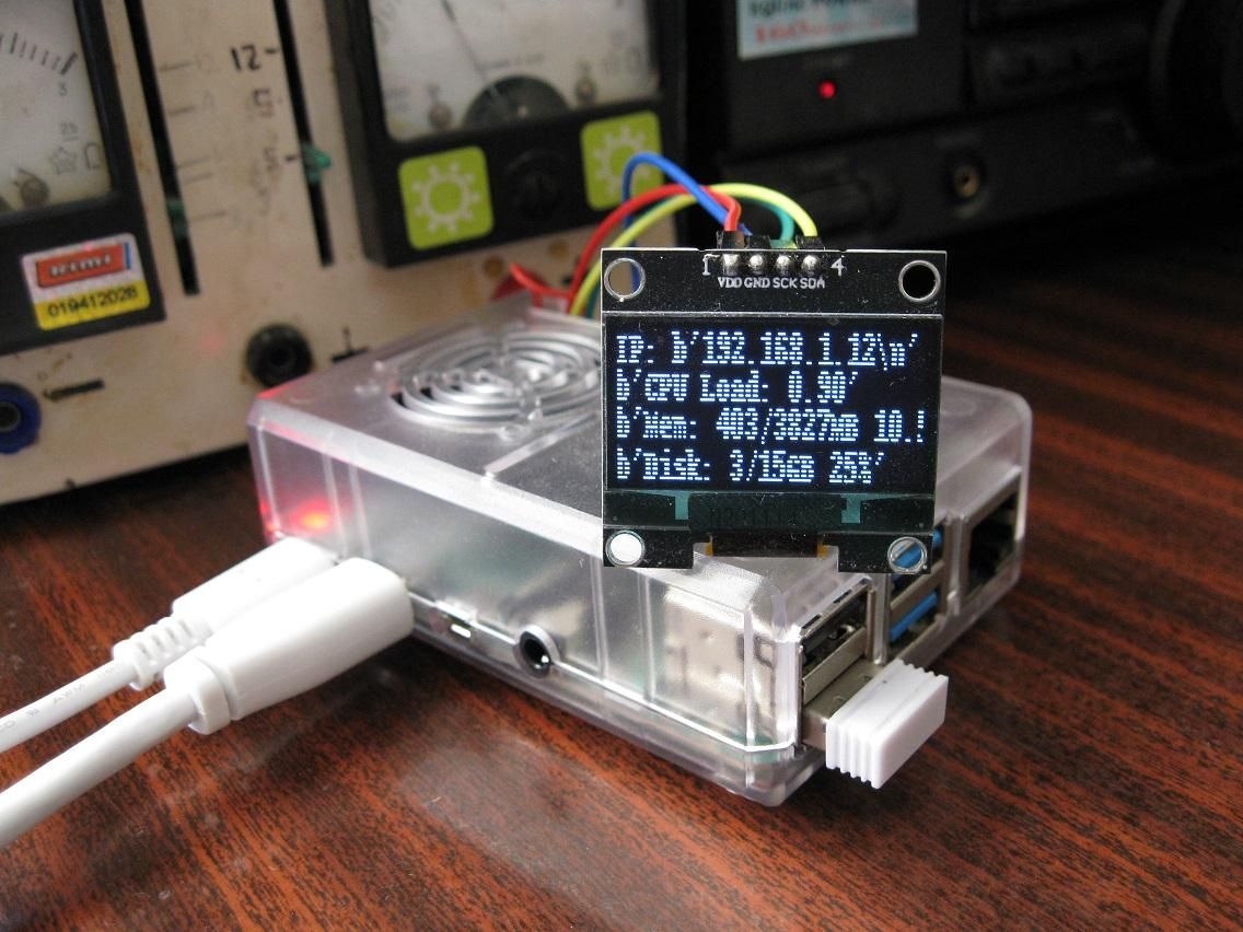 Raspberry Pi Monitoring System Via OLED Display Module : 5 Steps ...