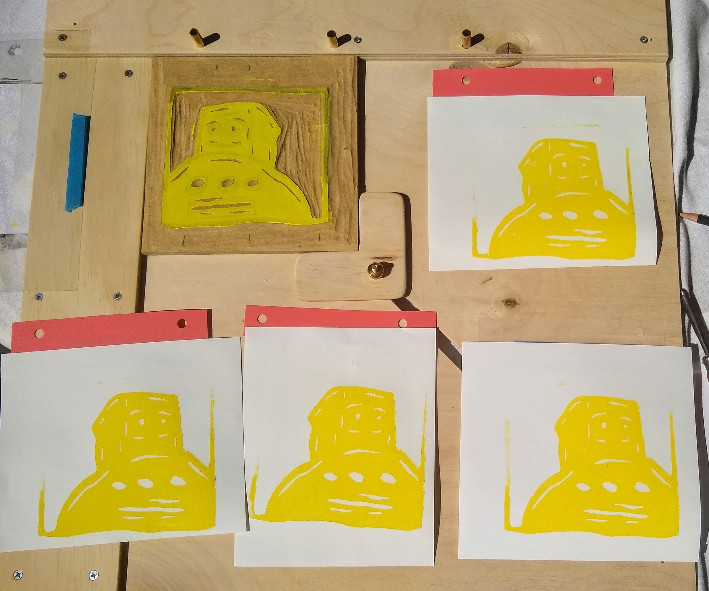 Woodcut & Linocut Printmaking Registration Jig : 10 Steps (with ...