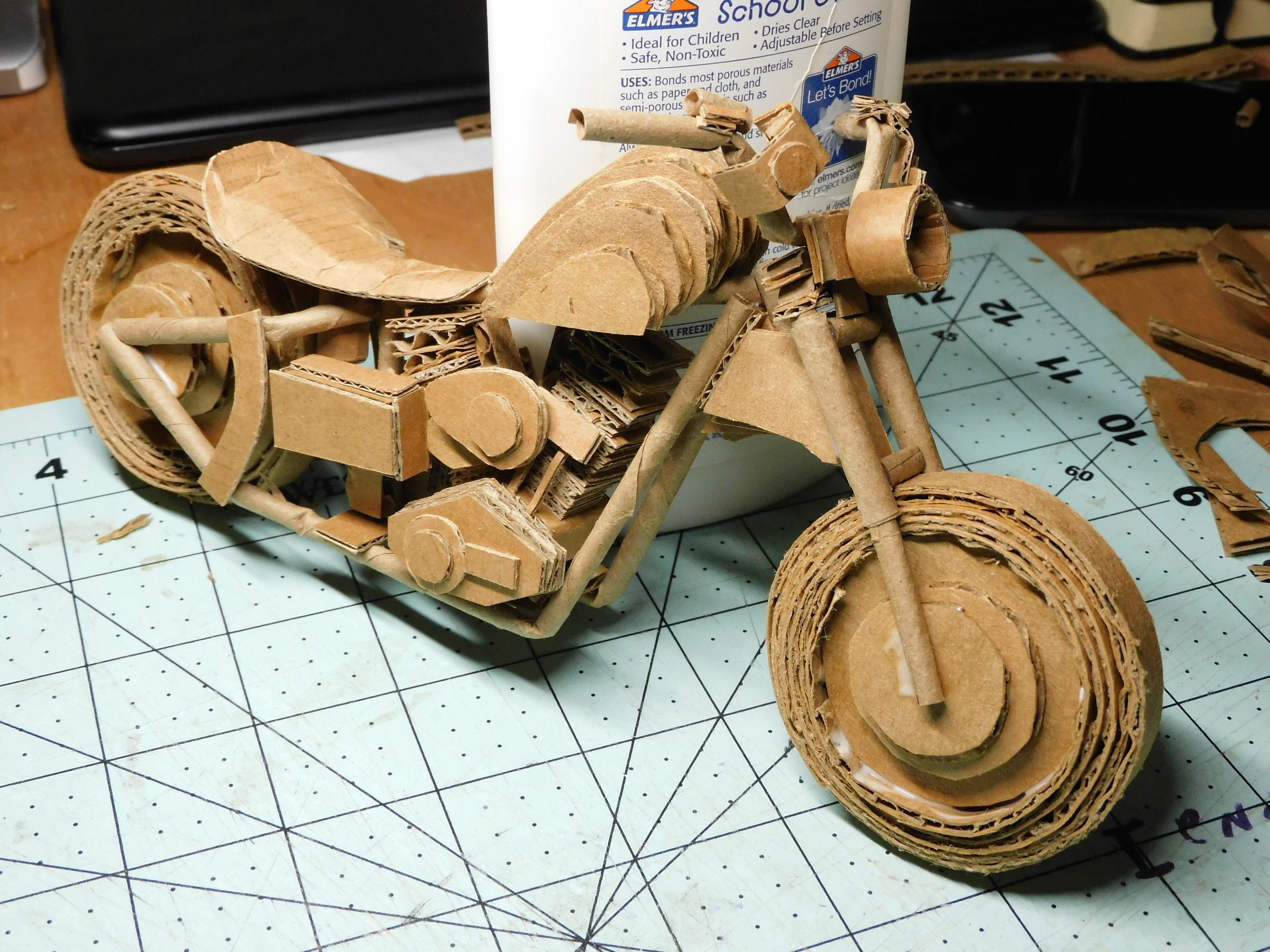 Cardboard Model Harley-Davidson Motorcycle : 12 Steps (with Pictures ...