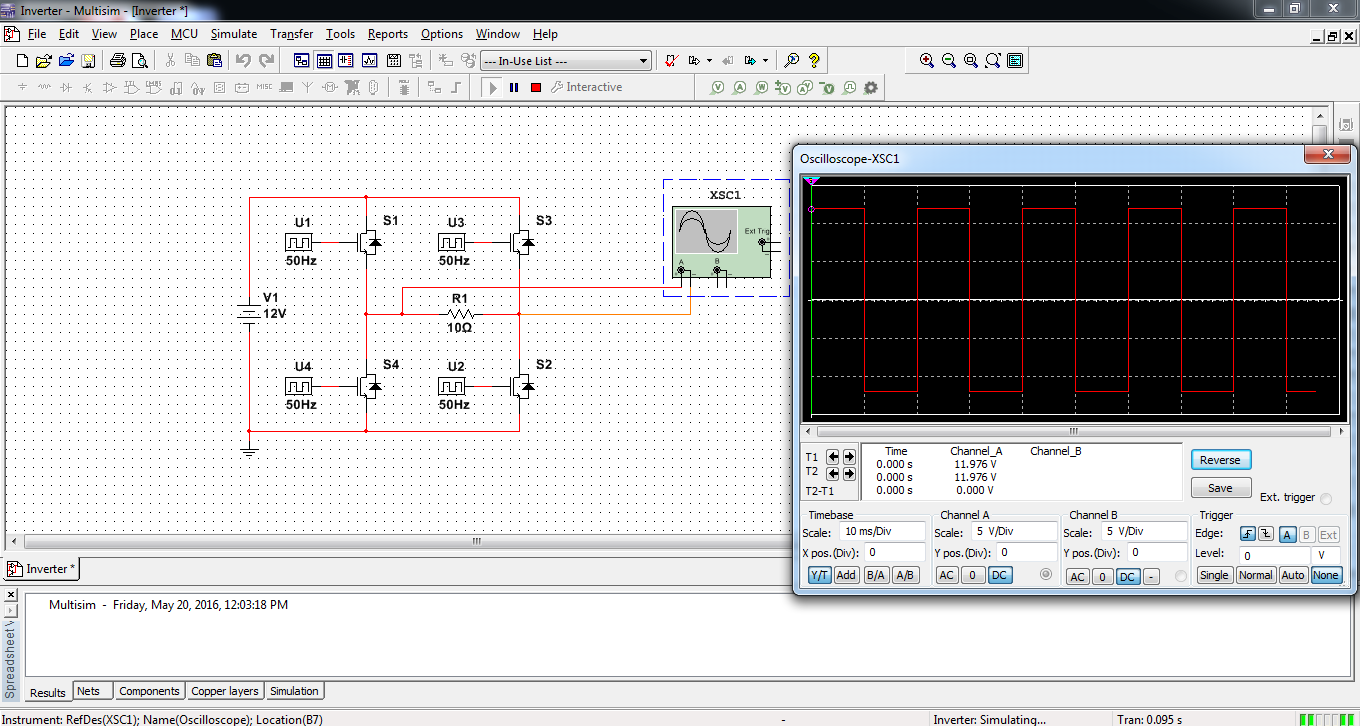 H Bridge Inverter Simulation Using NI Multisim and Co-simulation Using ...