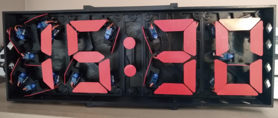 Mechanical 7 Segment Clock