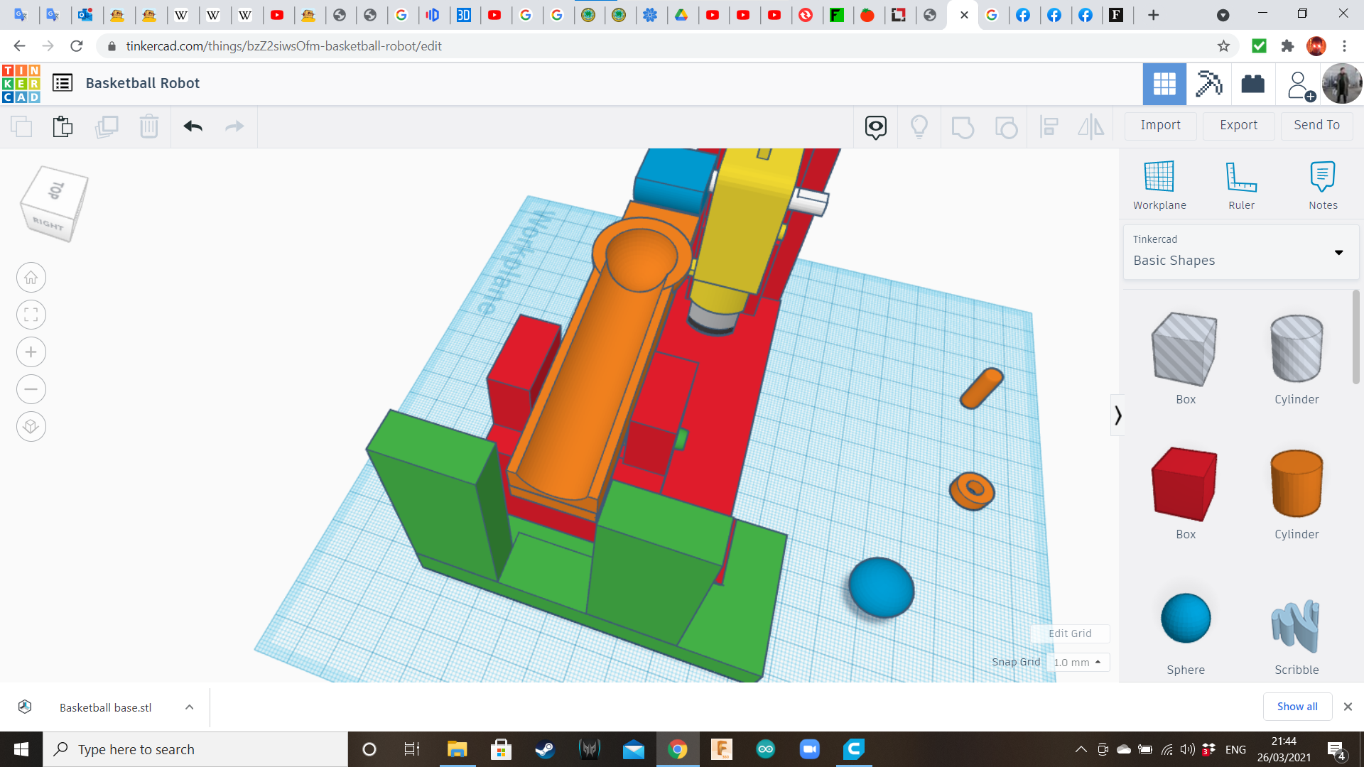 Tinkercad Robotics for School: Basketball Machine! : 16 Steps (with ...