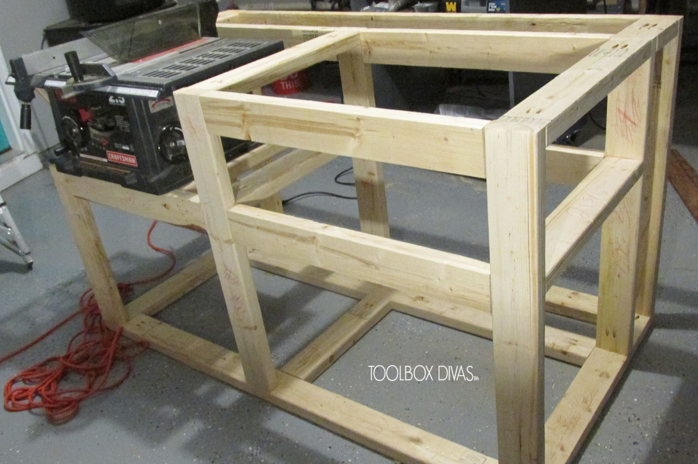 Table Saw Workbench With Wood Storage : 19 Steps (with Pictures ...