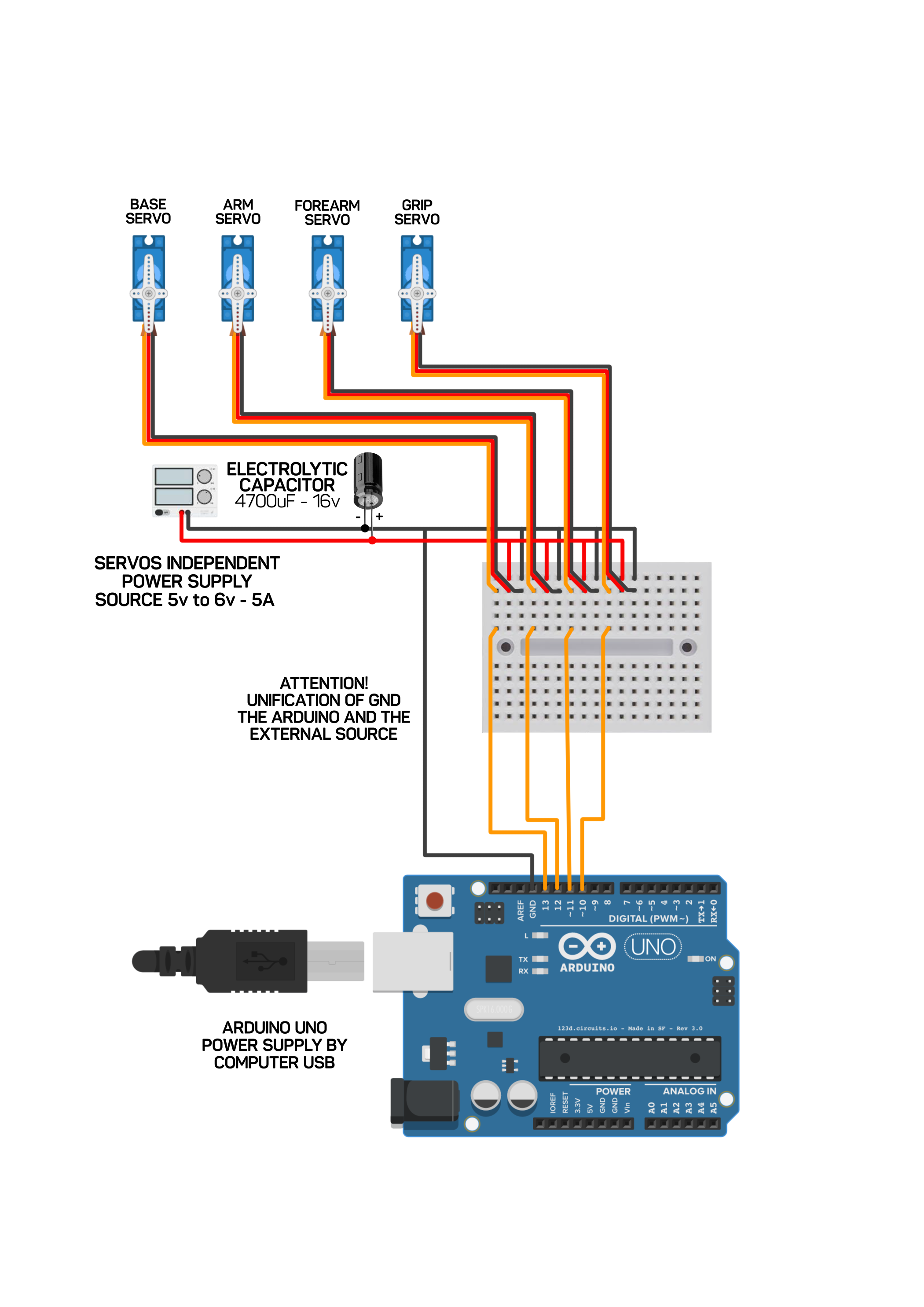 CONTROL CODE FOR ROBOTIC ARMS VIA PC KEYBOARD : 4 Steps - Instructables