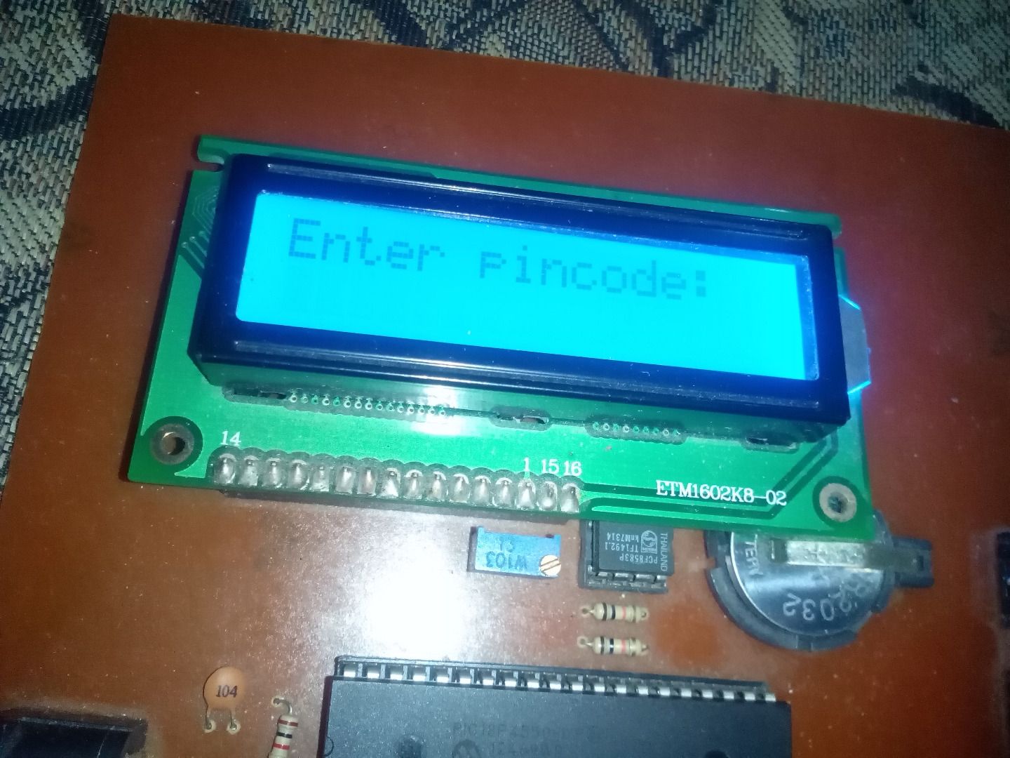 Electronic Security System With RTC and User Define Pin Code : 7 Steps ...