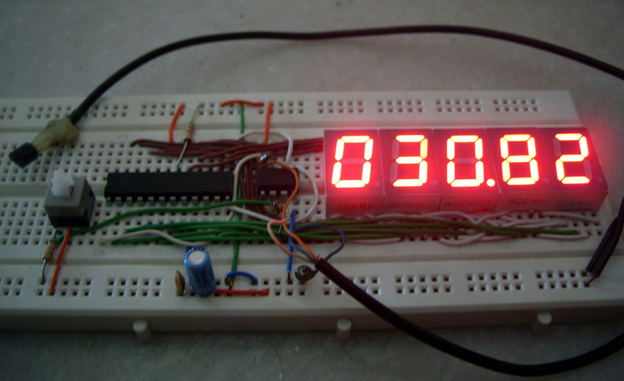 7 Segment Digital Thermometer Using Attiny 85 4 Steps Instructables