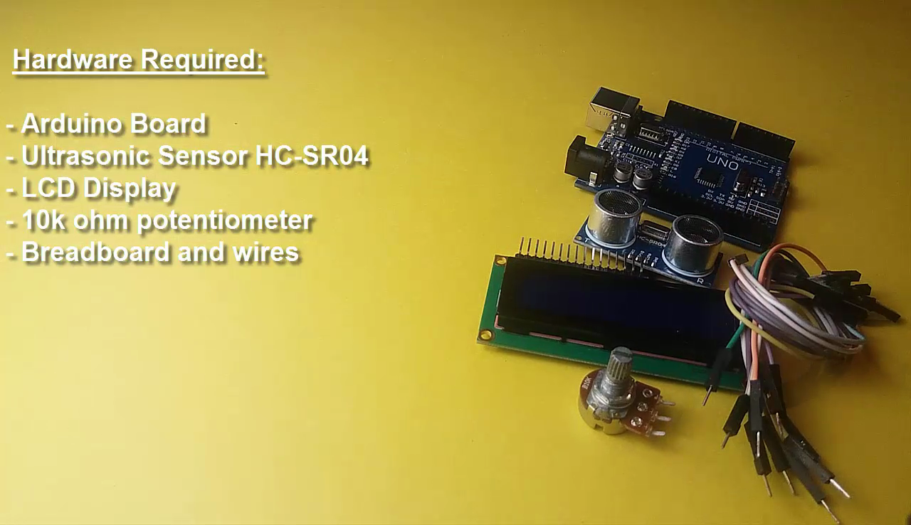 Arduino - Ultrasonic Sensor HC-SR04 With LCD Display : 4 Steps ...