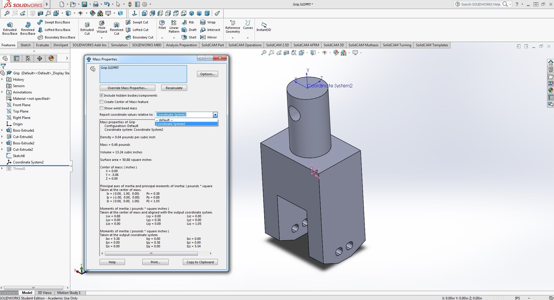 Solidworks: Alternate Coordinate Systems : 4 Steps - Instructables