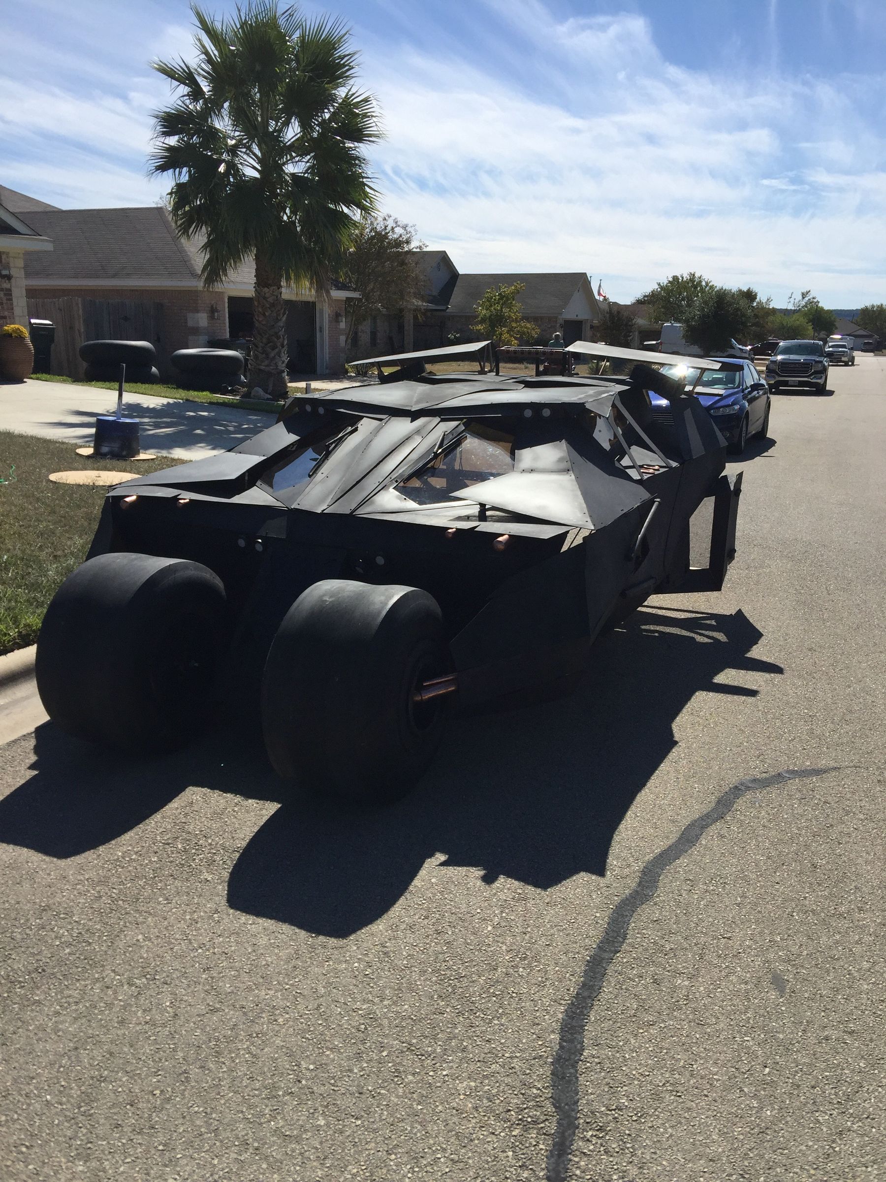 Make a Life-sized Batmobile Tumbler and Batman Themed Halloween Display ...